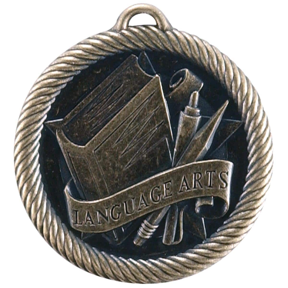 Rope Wreath Series Language Arts Themed Medal