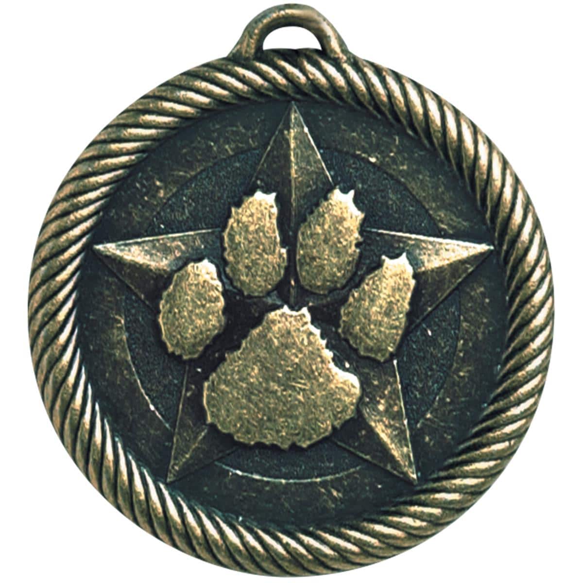 Rope Wreath Series Paw Print Themed Medal