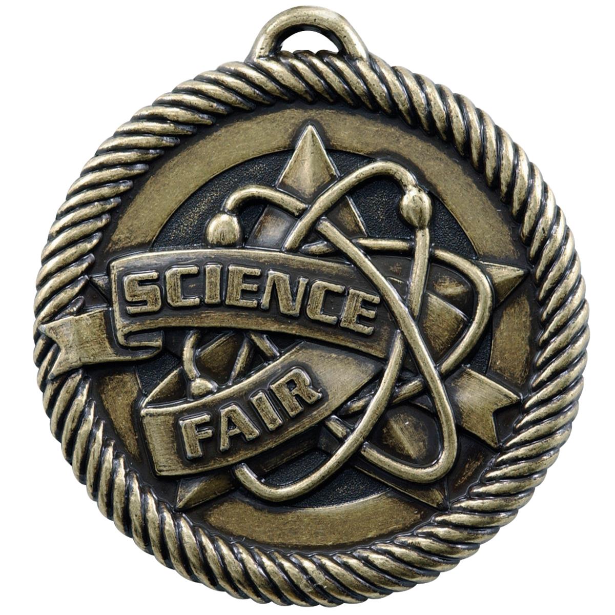 Rope Wreath Series Science Fair Themed Medal