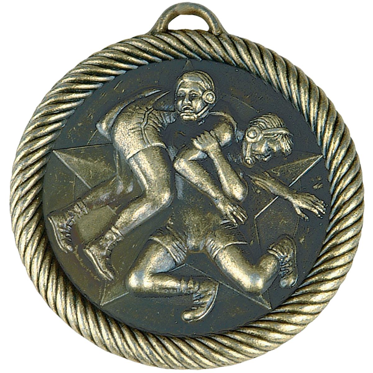 Rope Wreath Series Wrestling Themed Medal