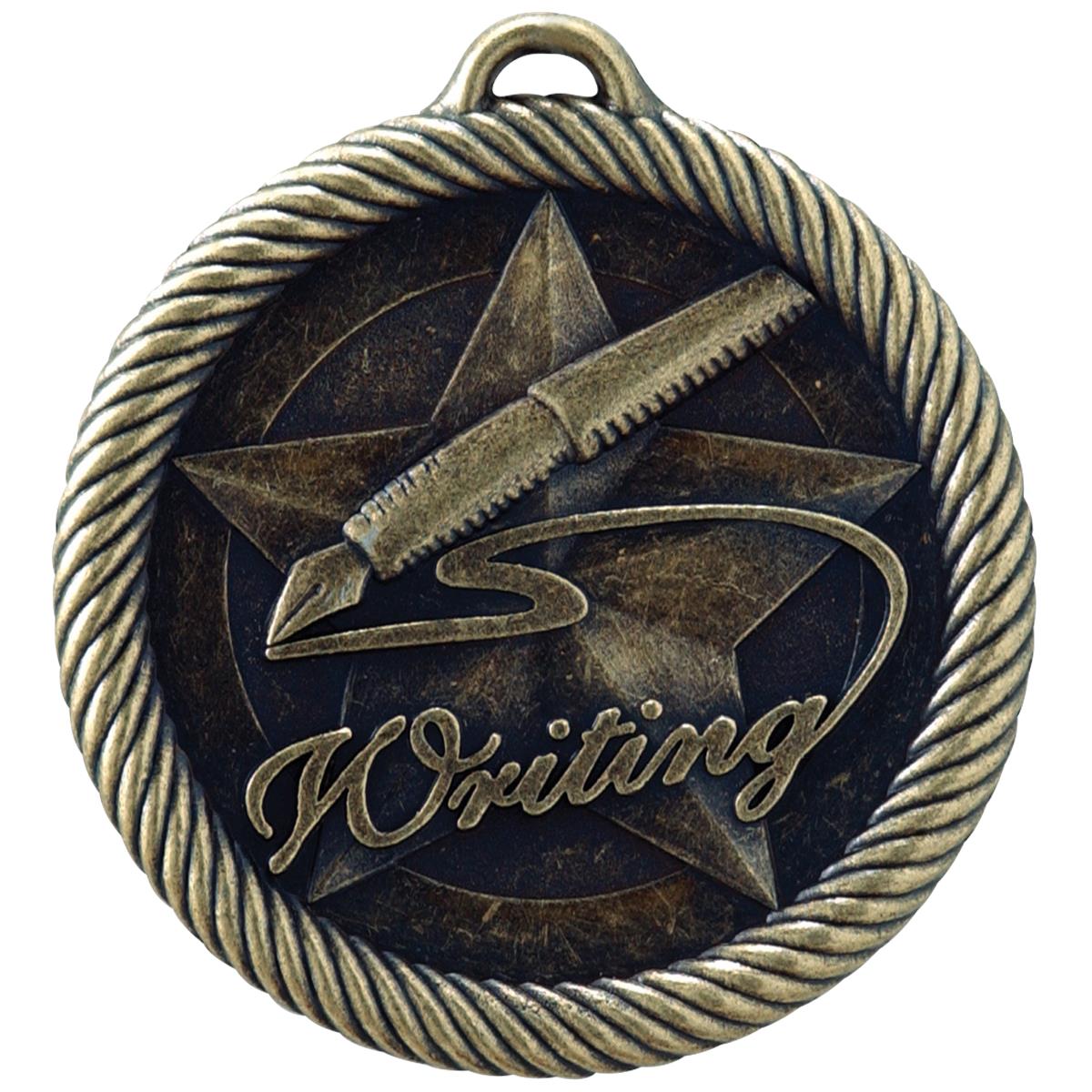 Rope Wreath Series Writing Themed Medal