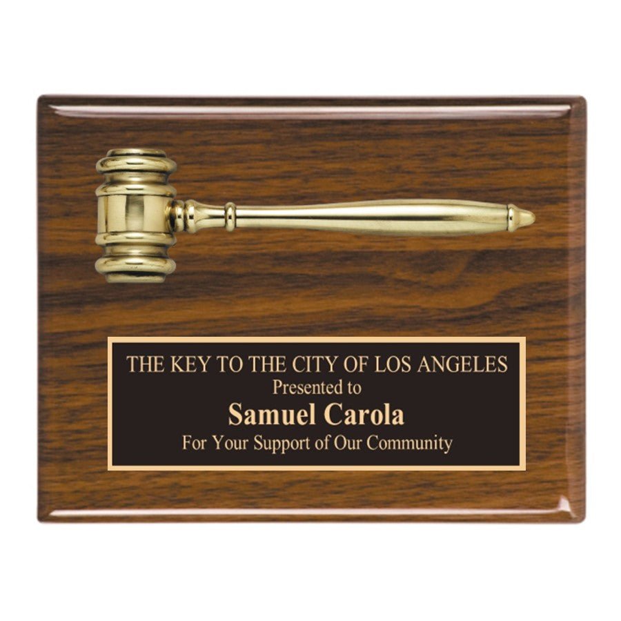 Series 2PC231 Premium Gold Gavel Plaque