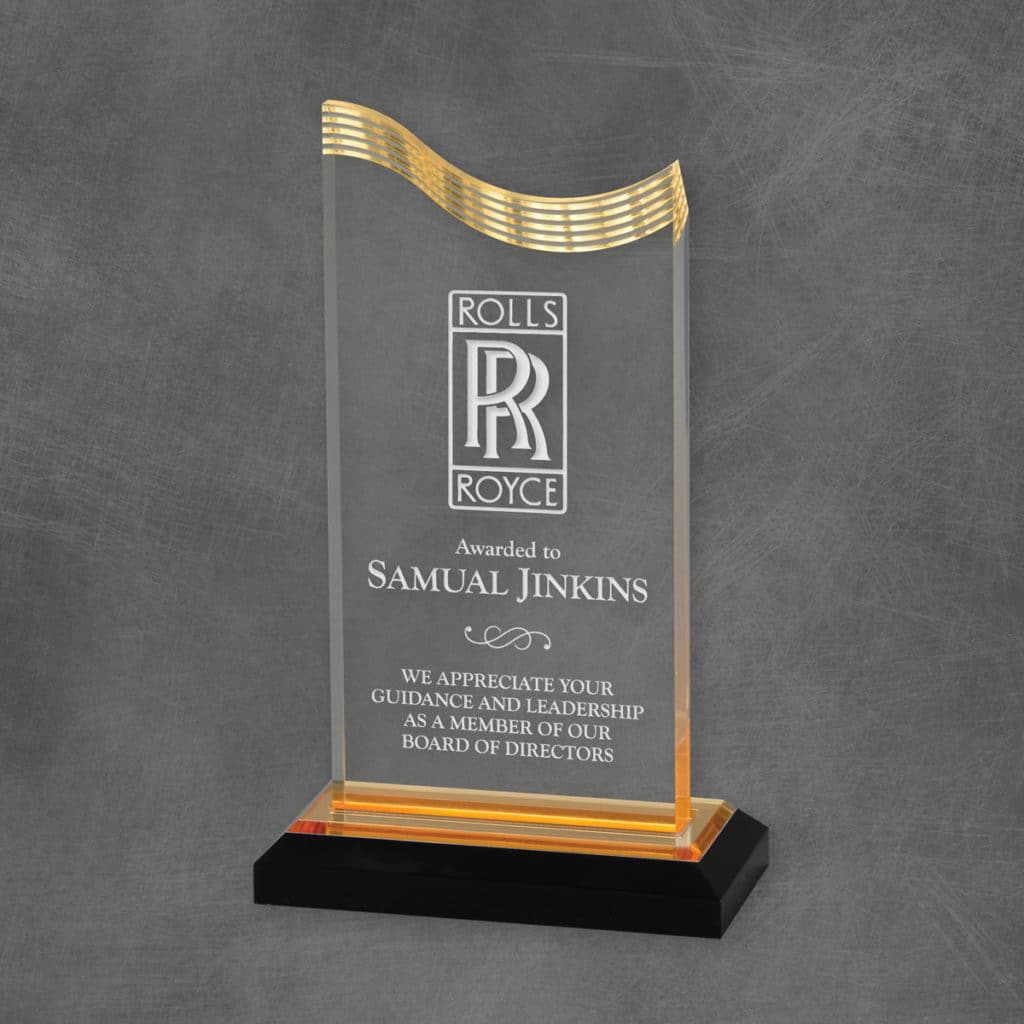 Spectra Wave Acrylic Corporate Award - Acrylic Corporate Award | Laser ...