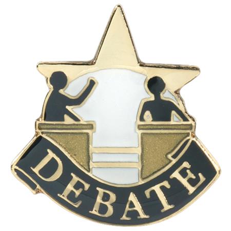 Gold Star Series Debate Themed Lapel Pin