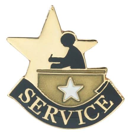 Star Series Service Themed Pin