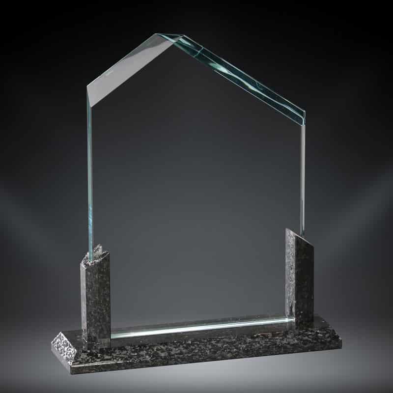 Summit Series Marbled Base Glass Award