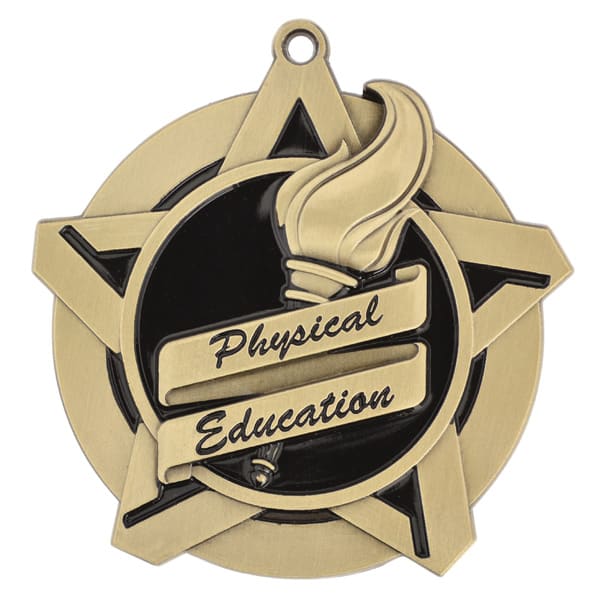 Super Star Series Physical Education Themed Medal