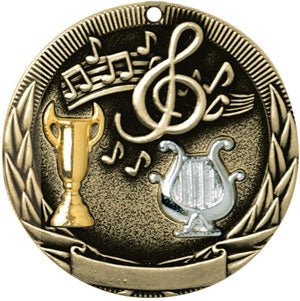 Tri-Colored Music Themed Medals