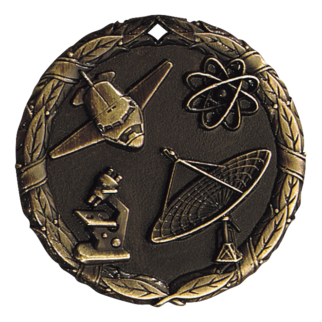 XR Wreath Series Science Themed Medal