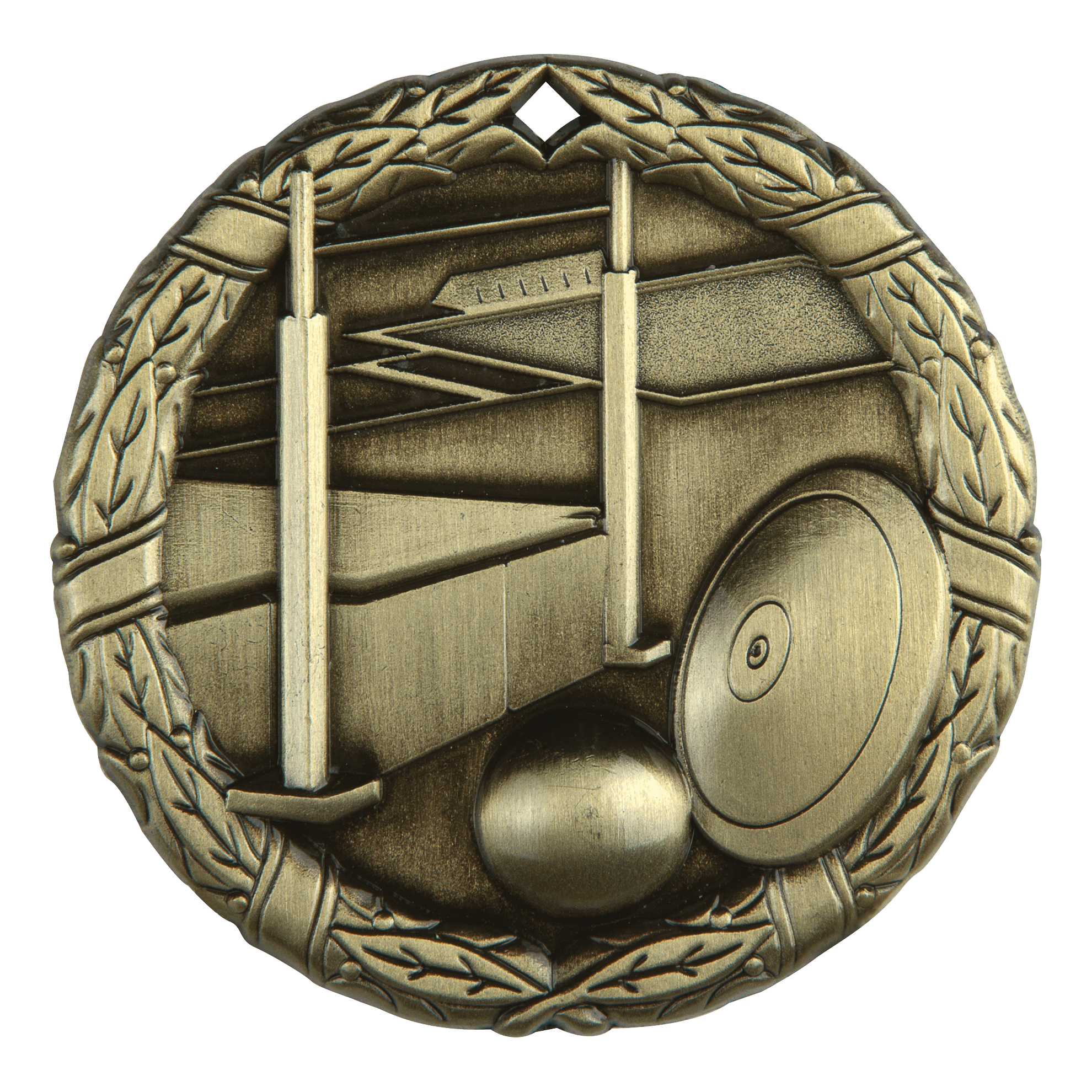 XR Wreath Series Track and Field Themed Medal