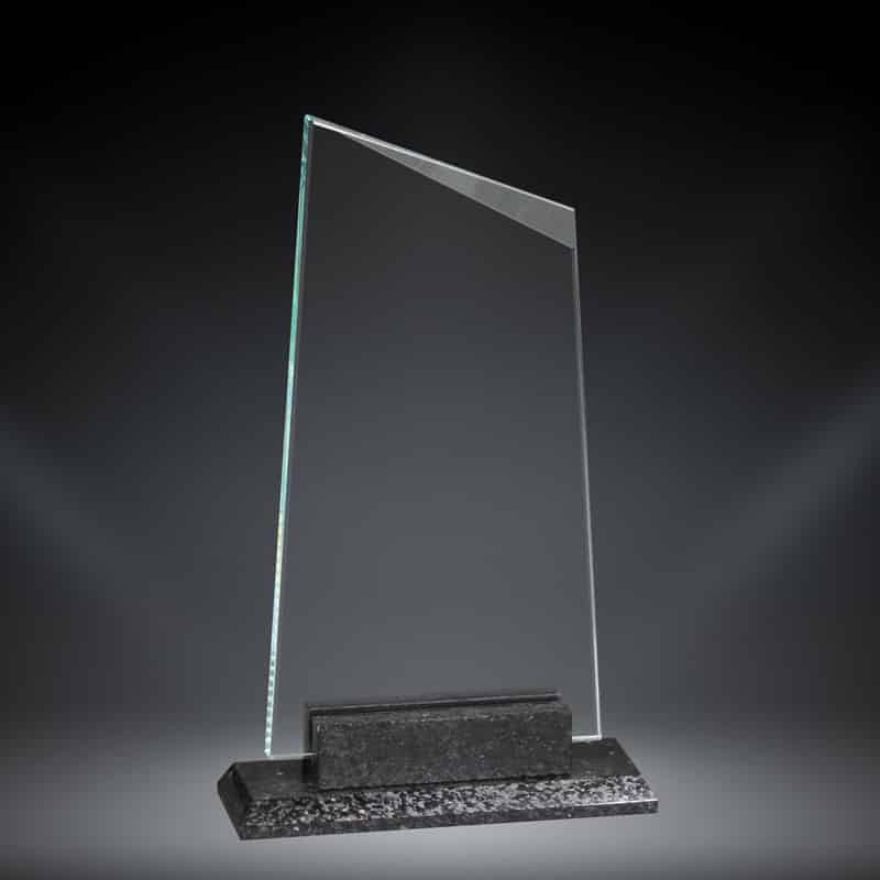 York Series Faceted Slant Top Glass Award